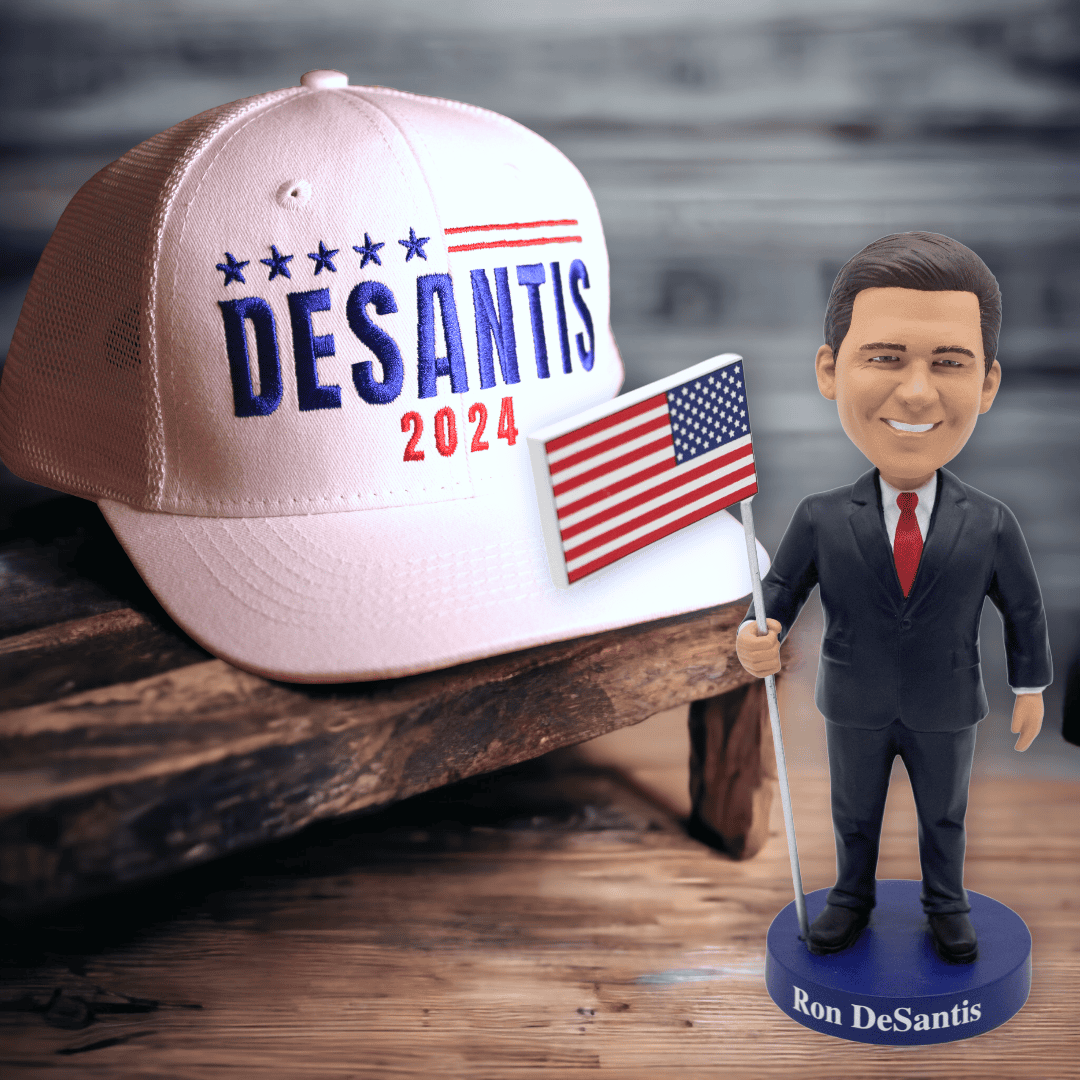 Ron Desantis Collectible Bobblehead and Desantis 2024 Hat Bundle ...